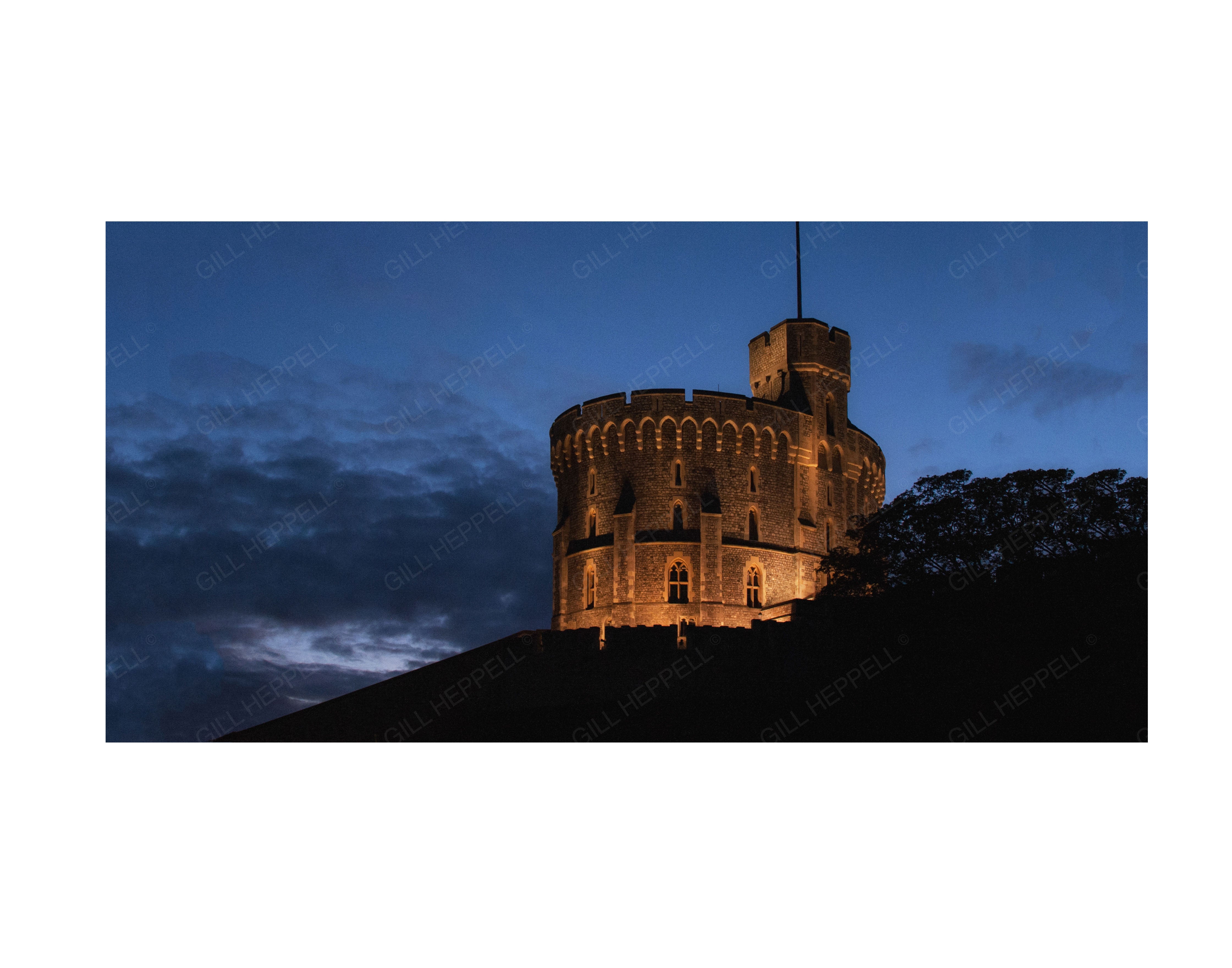 Gill Heppell - The Norman Tower At Night – The Gallery at Ice